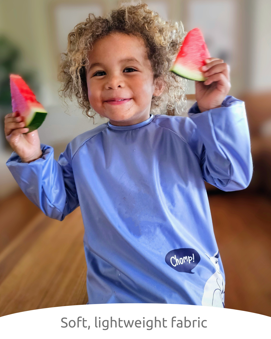 The Preschool Smock Bib for messy self-feeding and play – Little Chomps